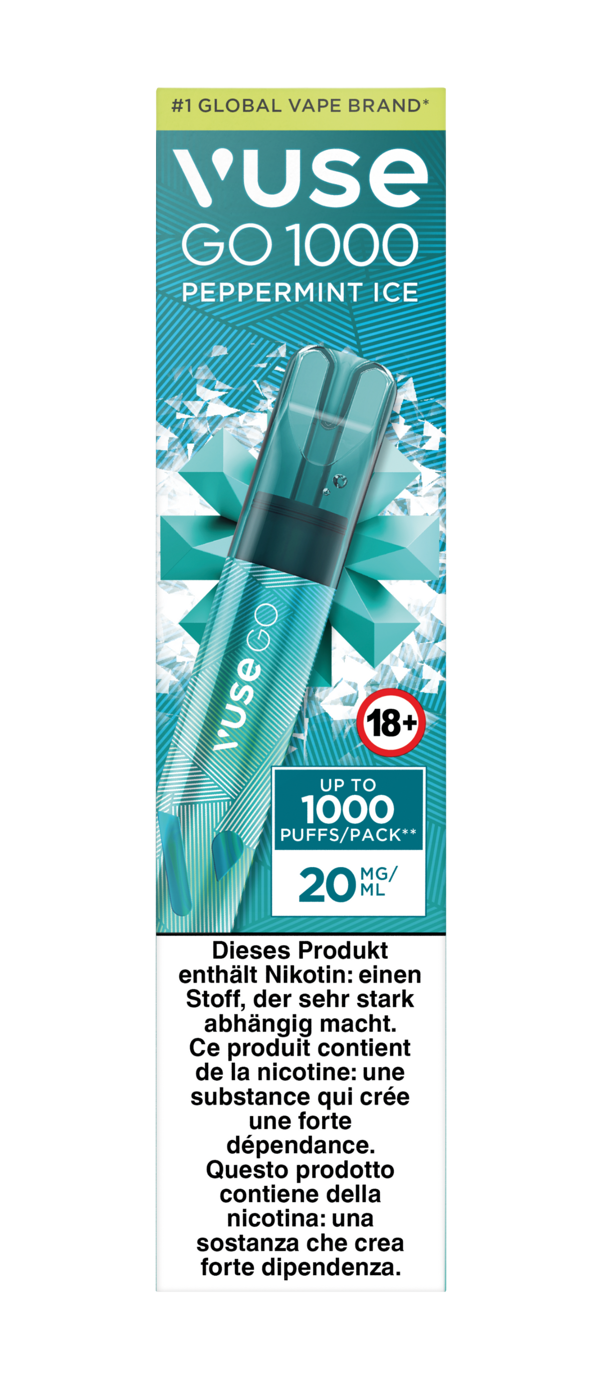 Vuse Go 1000 Peppermint Ice 20mg – k kiosk Tabakshop